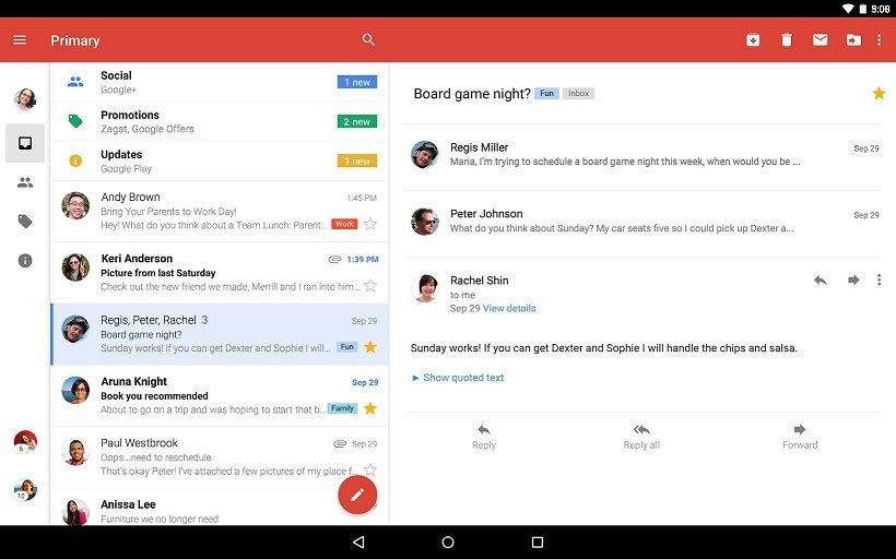 Gmail For Android Updated With Material Design And Multiple Accounts Gmail For Android Updated With Material Design And Multiple Accounts